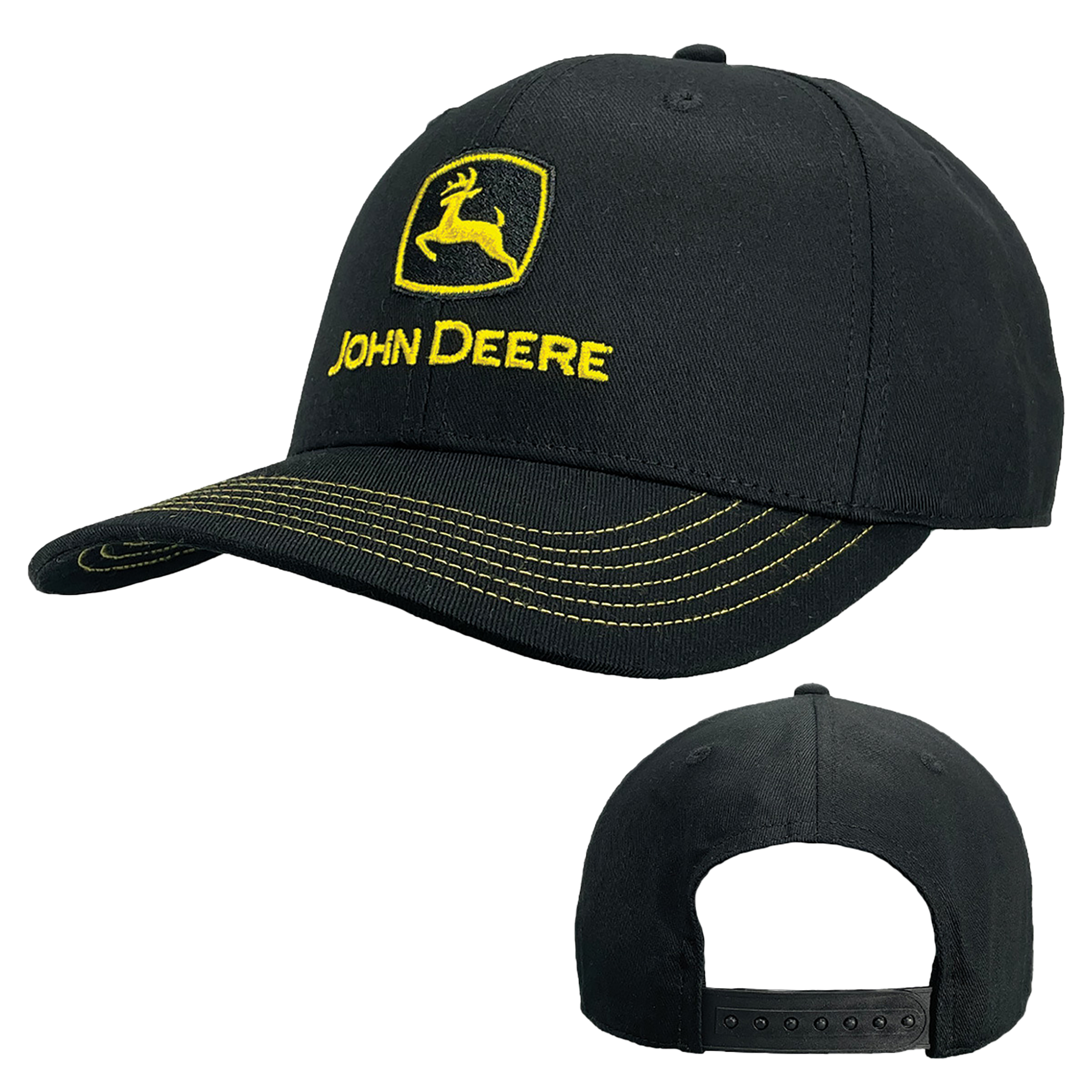 John Deere Moline 112 Black Woven Twill Cap - LP82945 - Walmart.com