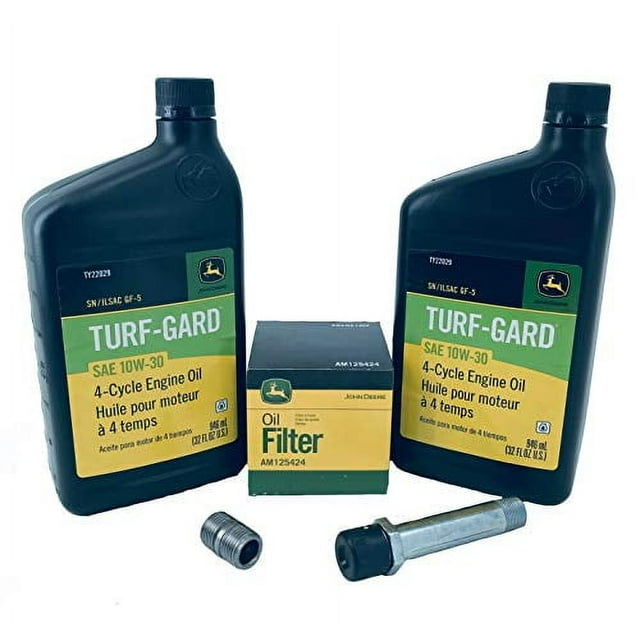 John Deere OEM Lawn Mower Easy Oil Change Conversion Kit - Maintenance ...