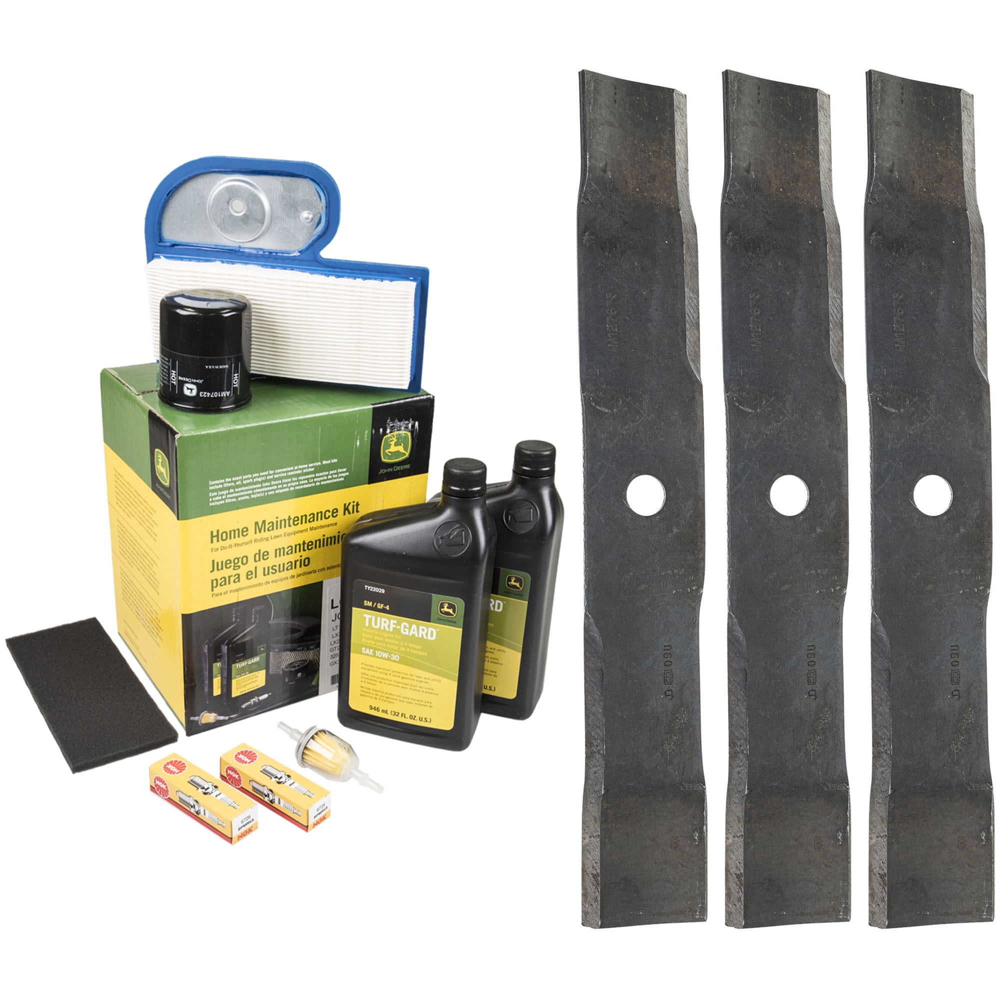 John Deere OEM Model LX277 Maintenance Kit and Mulching Blades, 48C ...