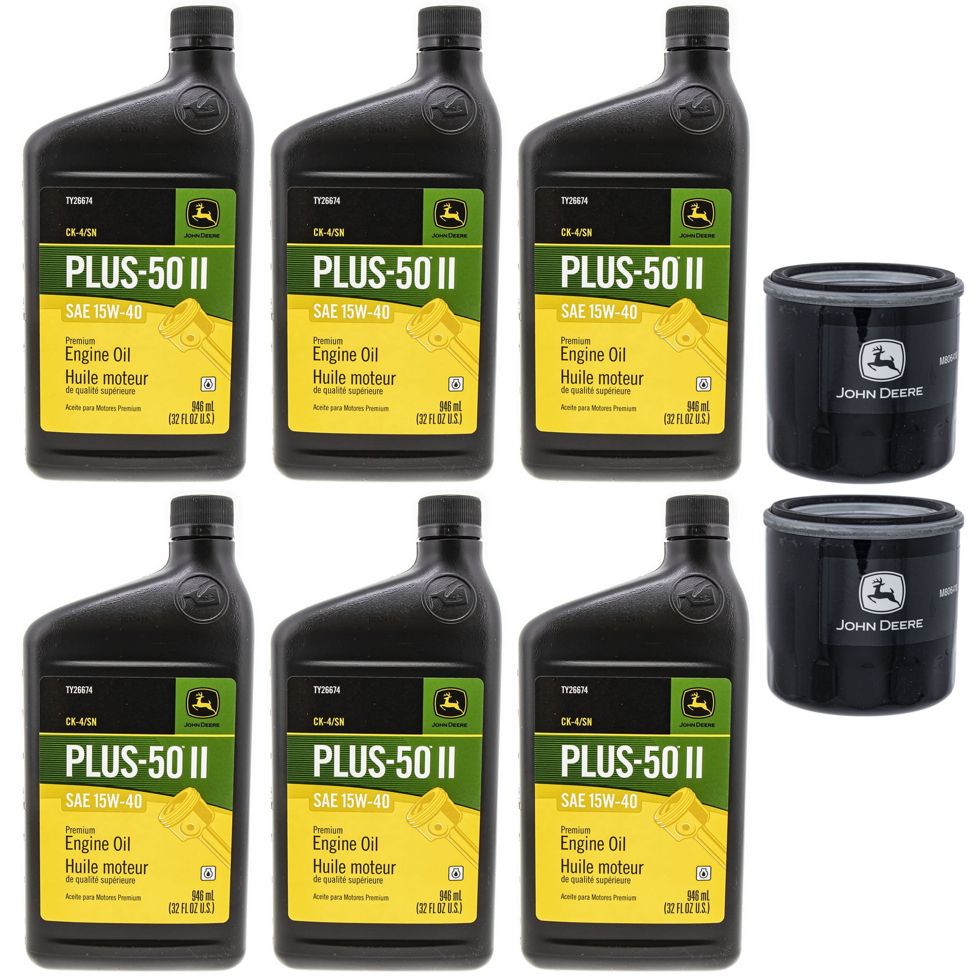 John Deere Original Equipment 1023E/1025R/1026R Double Oil Change Kit ...