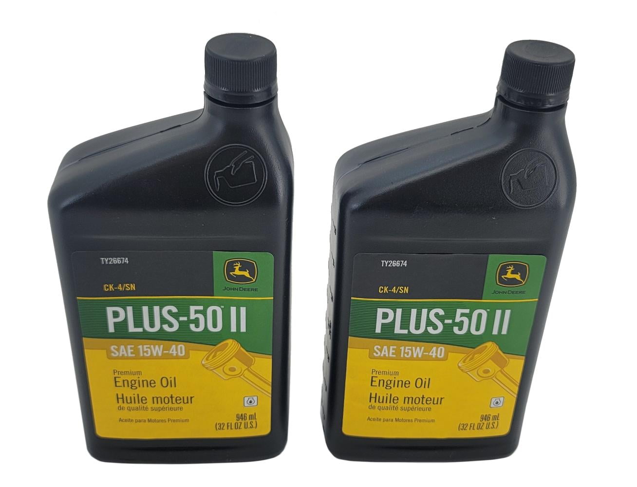 John Deere Original Equipment 2 QUARTS. Plus-50 II SAE 15W-40 Oil # ...