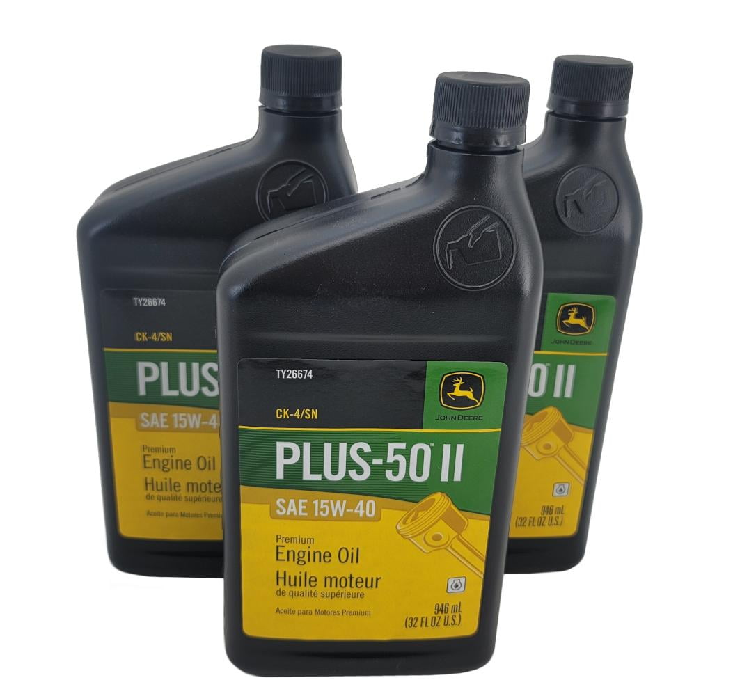 John Deere Original Equipment 3 QUARTS Plus-50 II SAE 15W-40 Oil # ...