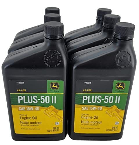 John Deere Original Equipment (6 PACK) 32oz. Plus-50 SAE 15W-40 ...
