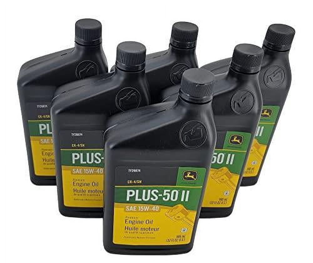 John Deere Original Equipment Plus-50 SAE 15W-40 Engine Oil, 6 Pack ...