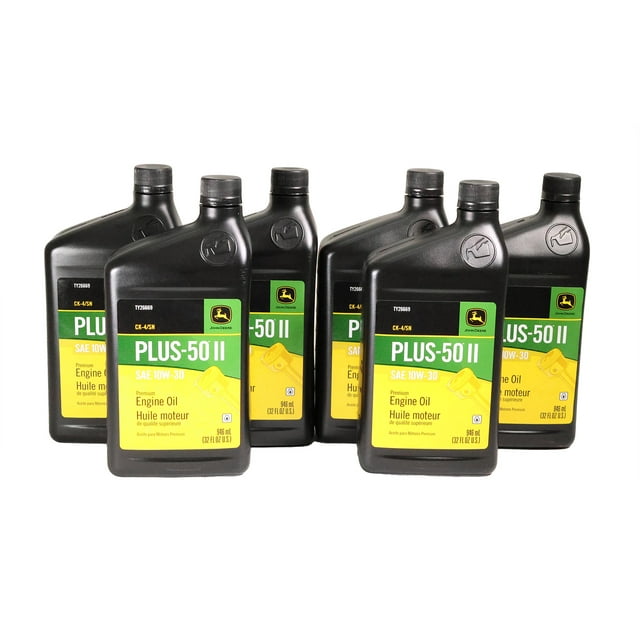 John Deere Original Equipment (6 PACK) Plus-50 II SAE 10W-30 Quart ...