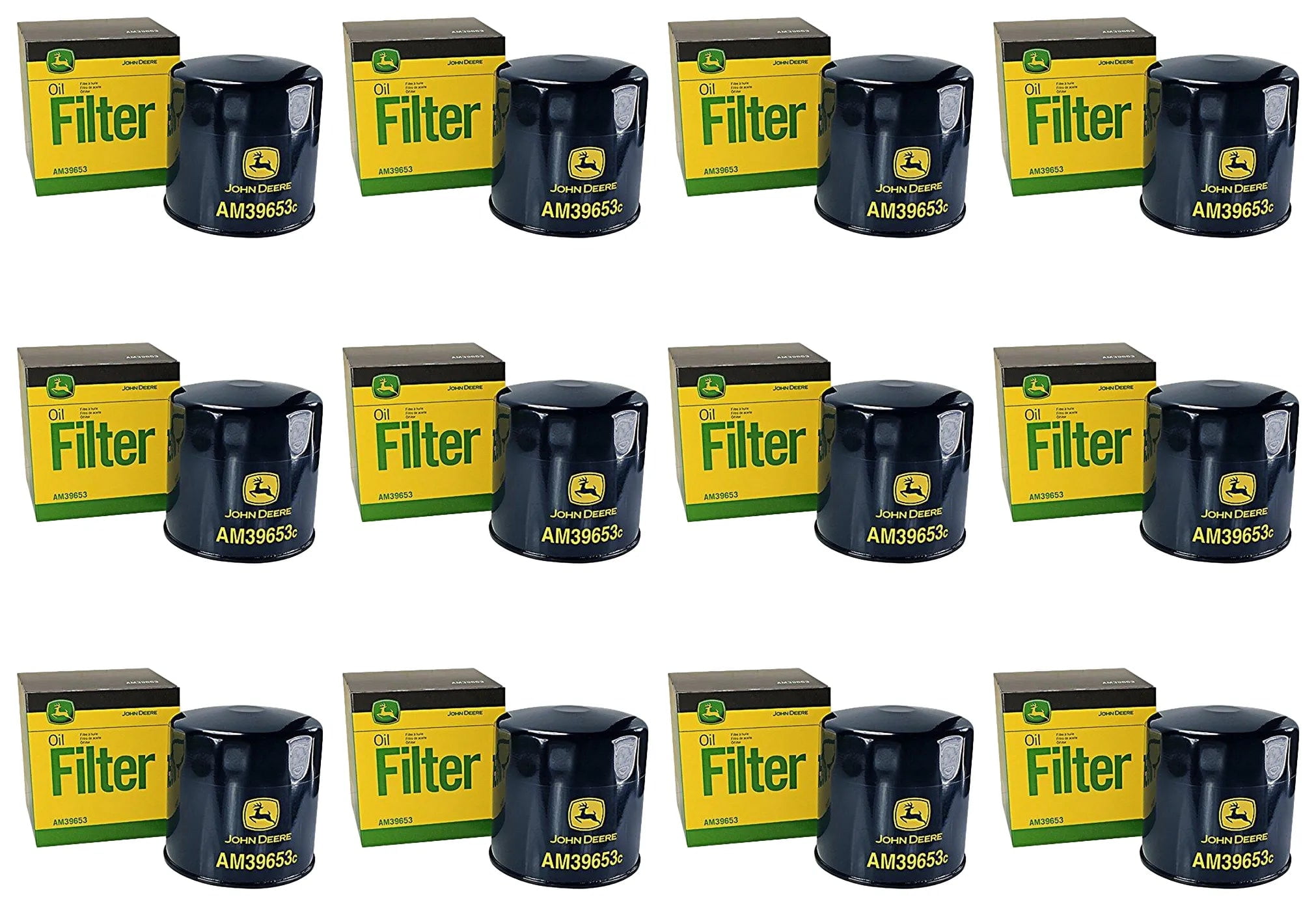 John Deere Original Equipment Oil Filter 12 Pack - AM39653 - Walmart.com
