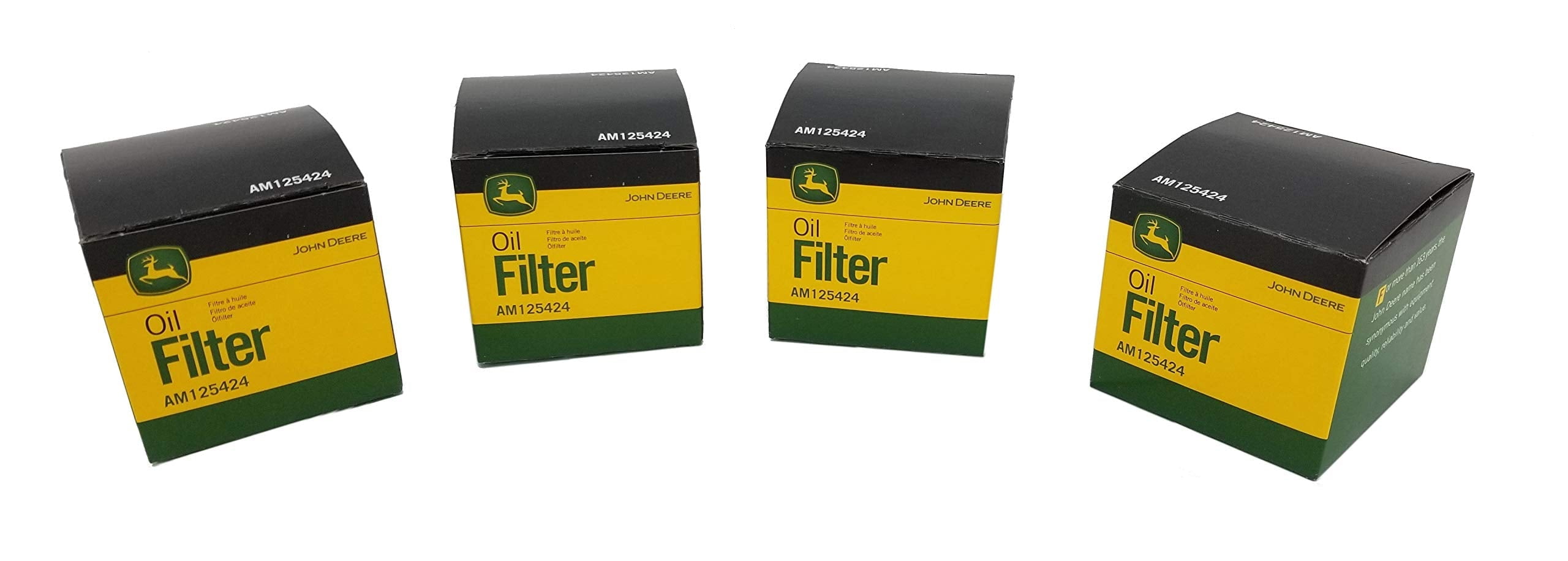 John Deere Original Equipment Oil Filter #AM125424 (Qty 4) - Walmart.com