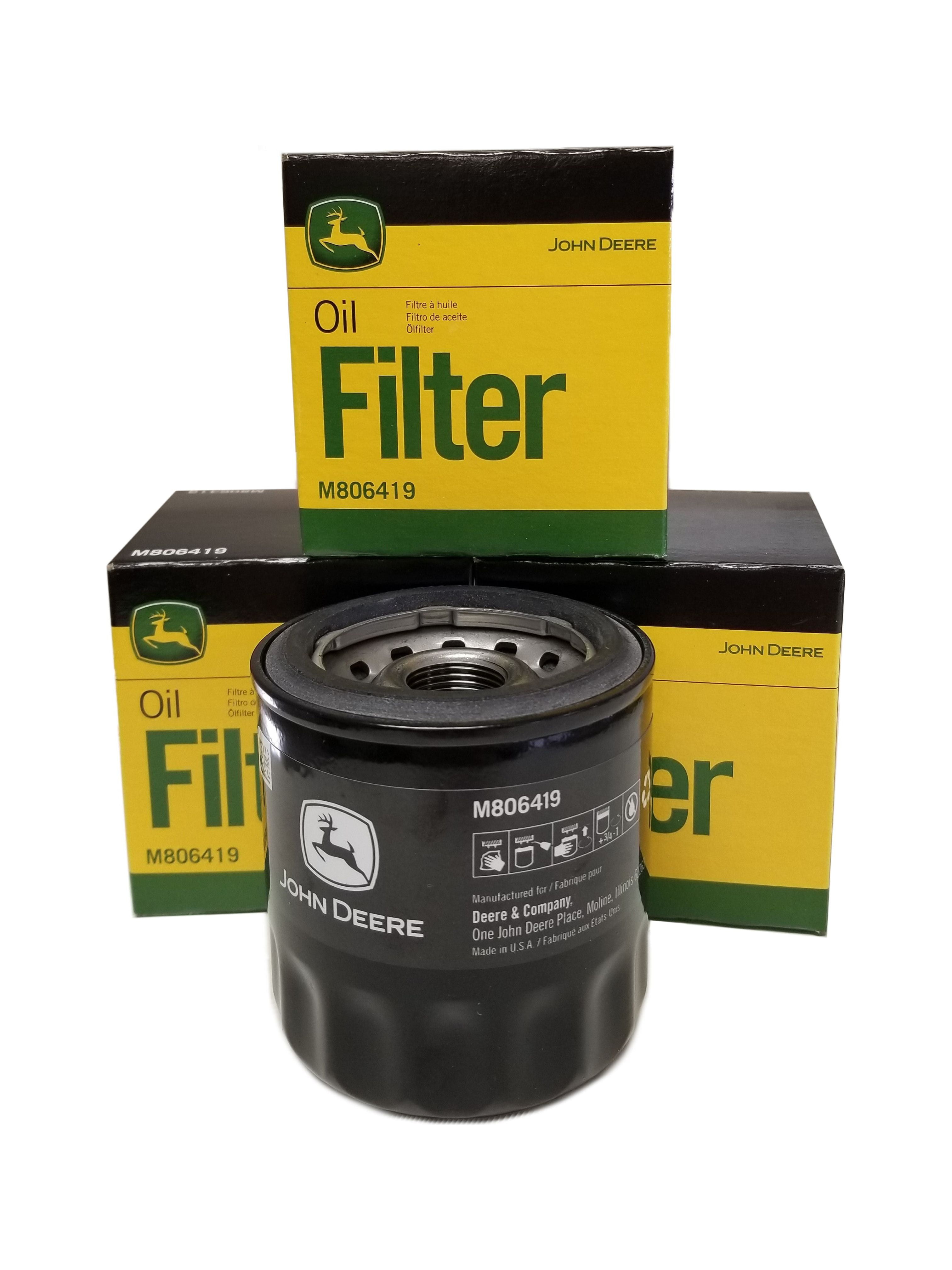 John Deere Original Equipment Oil Filter #M806419 (4-Pack) - Walmart.com