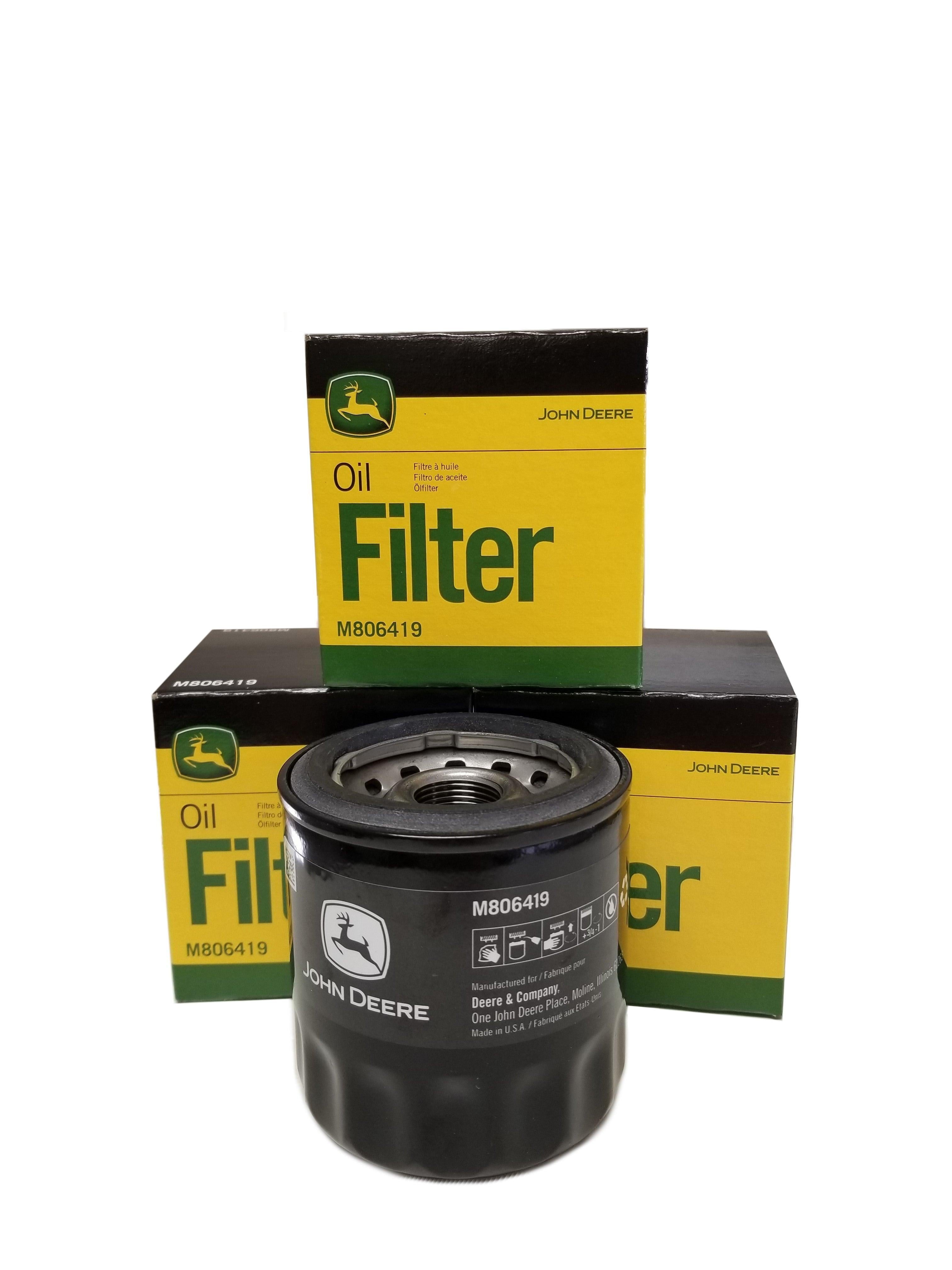 John Deere Original Equipment Oil Filter M806419, 4-Pack for Tractor ...