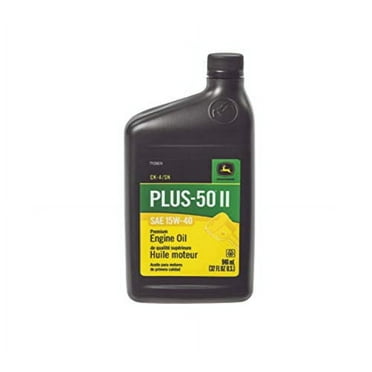 John Deere Plus-50 II SAE 15W-40 CK4/SN Premium Engine Oil, 2.5 Gallon ...
