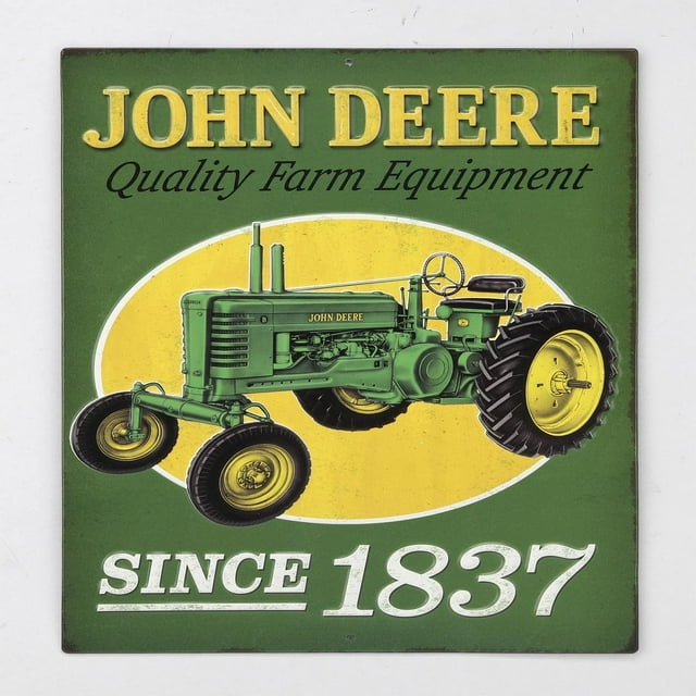 John Deere Quality Farm Equipment EMB Tin Sign - LP71428 - Walmart.com