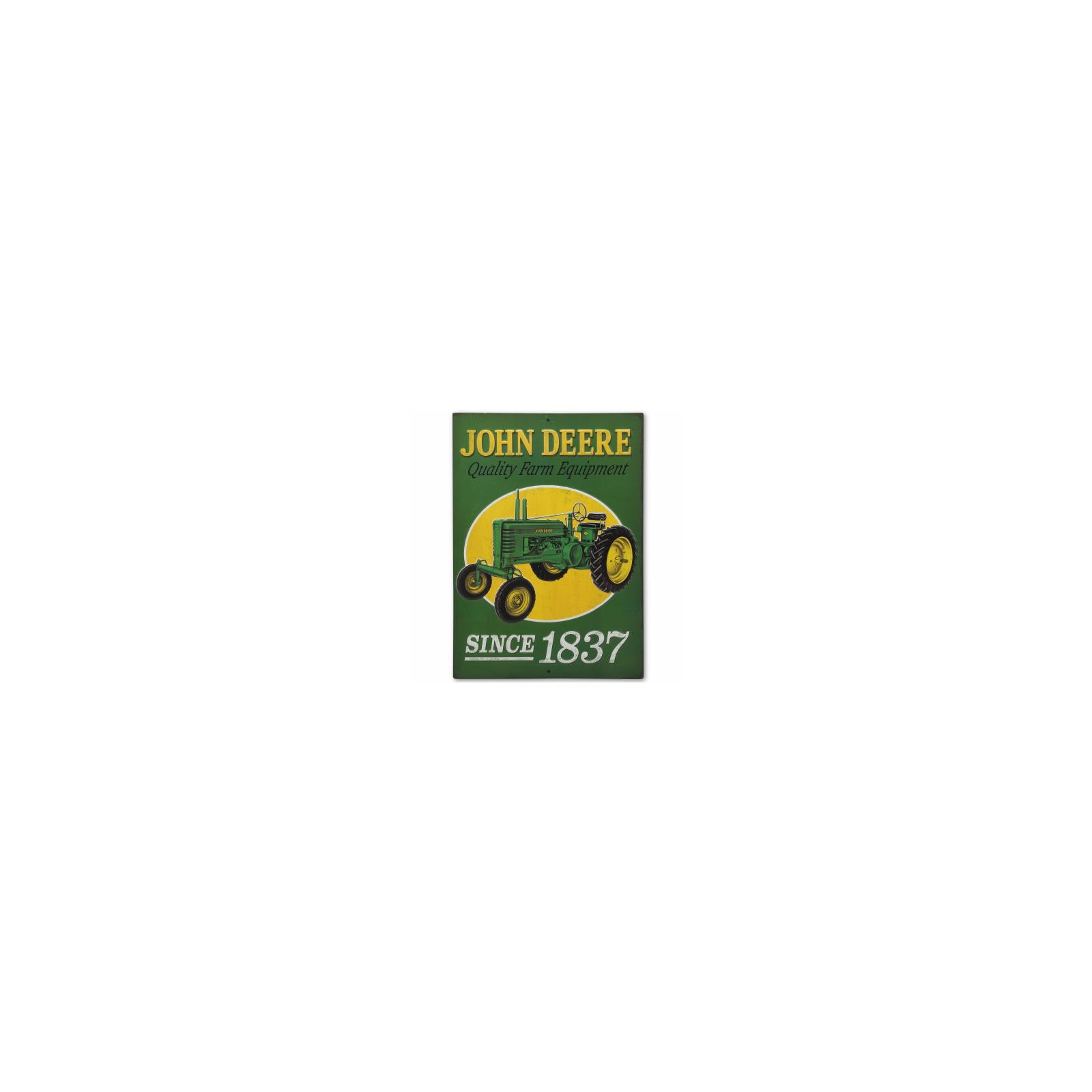John Deere Quality Farm Equipment EMB Tin Sign - LP71428 - Walmart.com