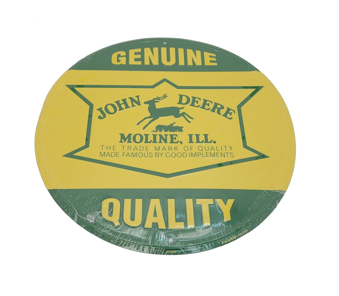 John Deere Round Genuine Quality Sign, 12", Yellow - Walmart.com