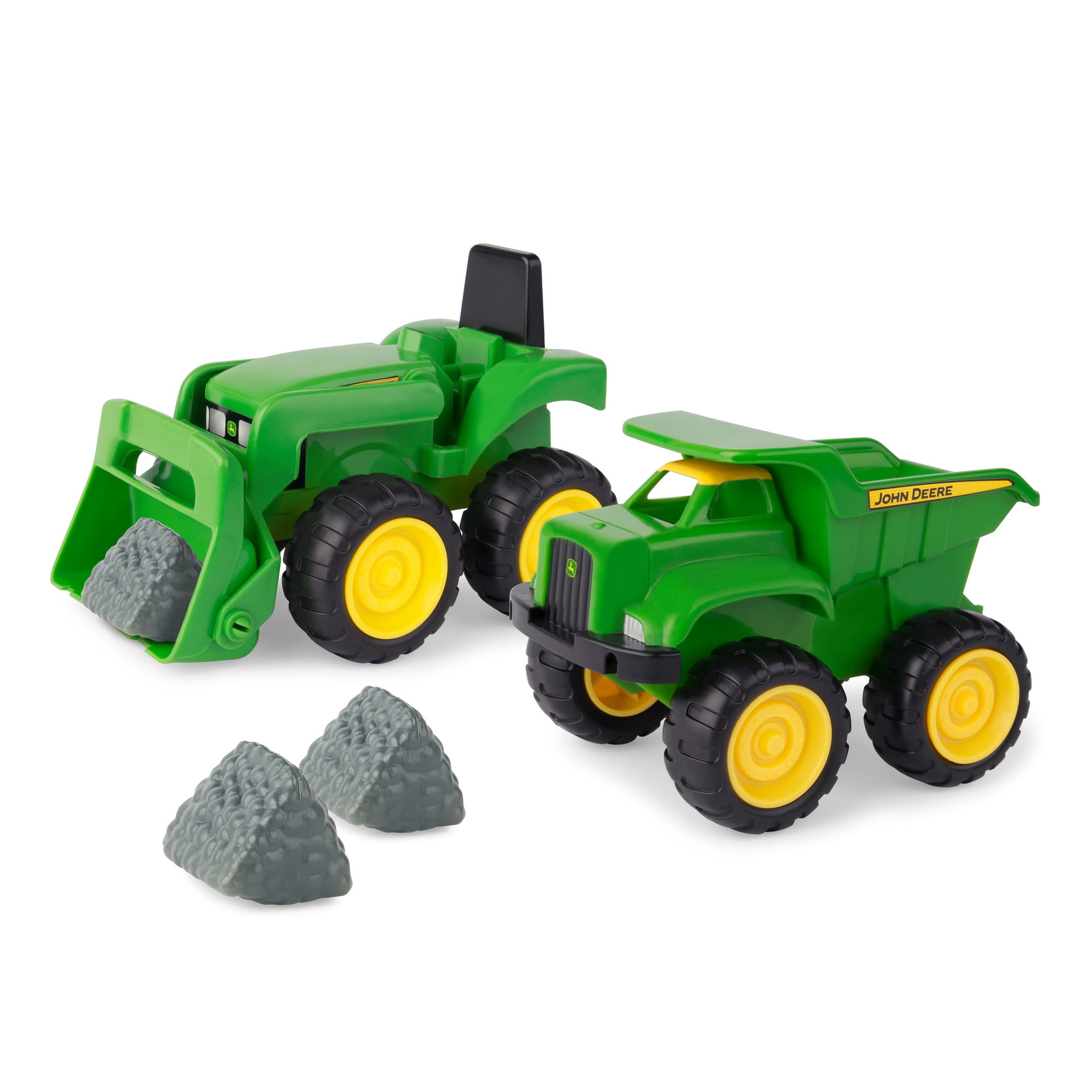 John Deere Sandbox Vehicle 2pk Loader Tractor and Dump Truck with ...