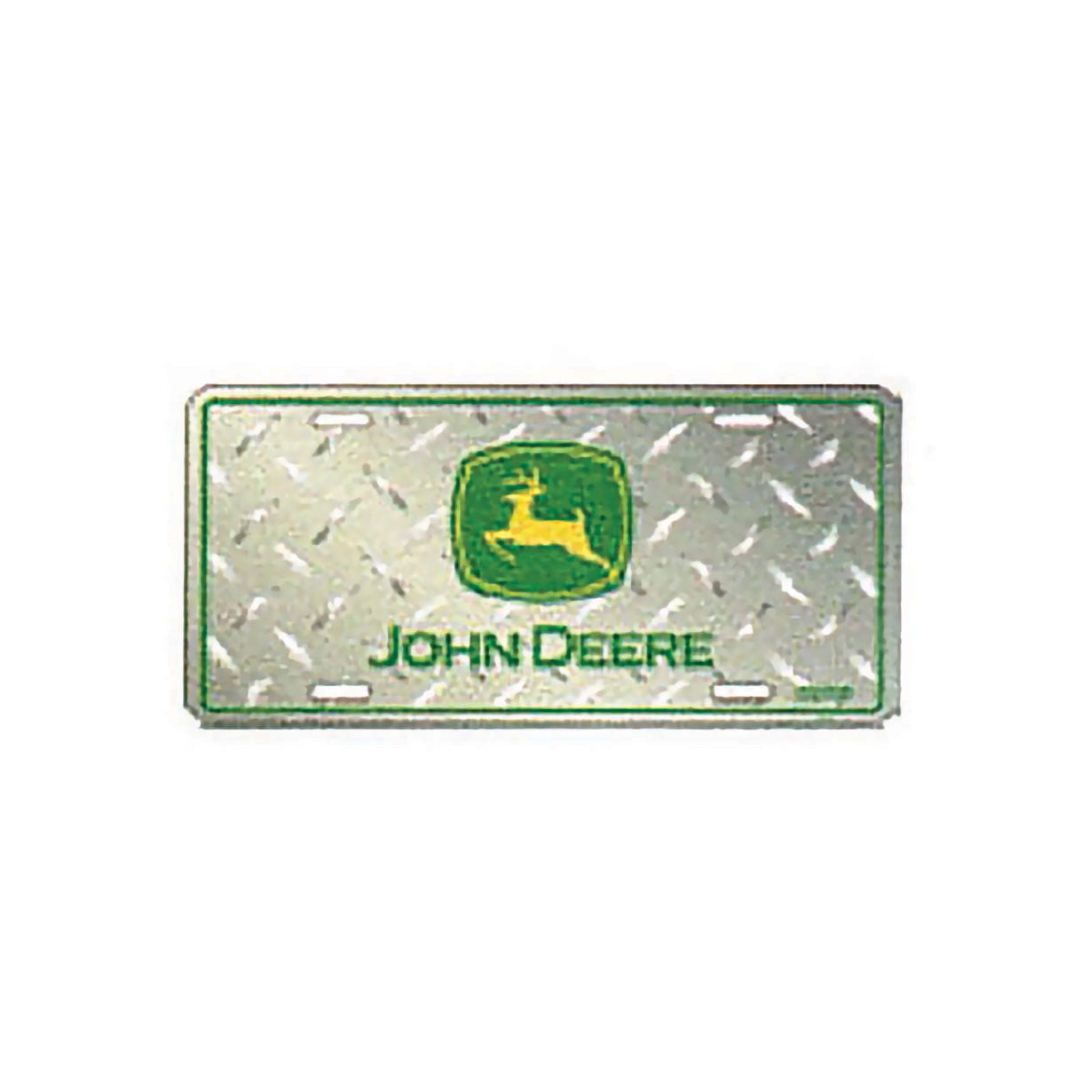John Deere Silver License Plate, Green Logo, Recycled Aluminum, 6 x 12 ...