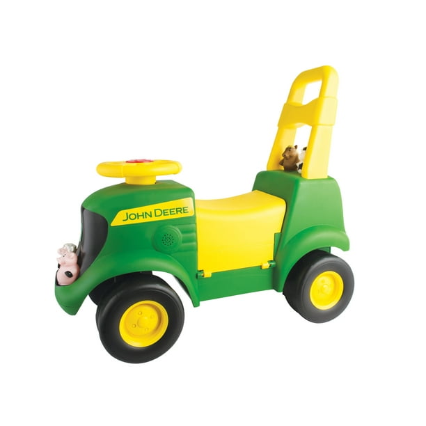 John Deere Sit 'N Scoot Tractor, 3-in-1 Ride on Tractor with Farm ...