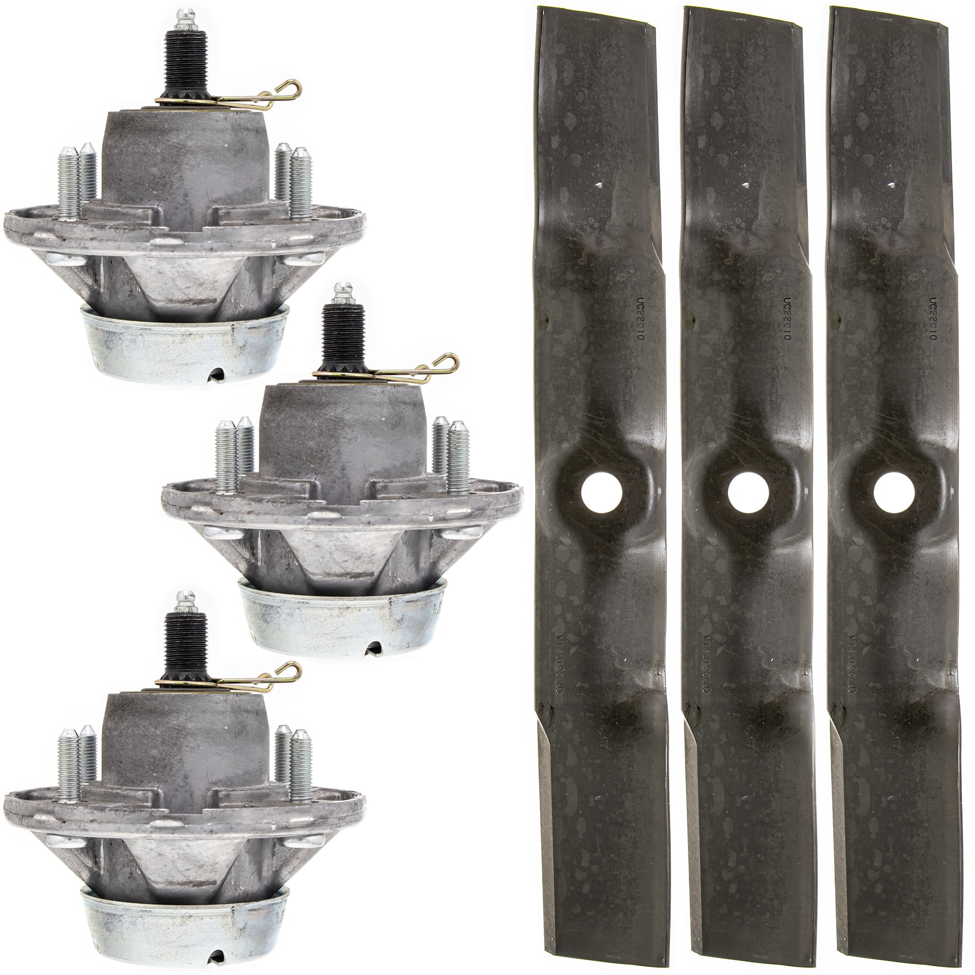 John Deere Spindle and Mower Blade 3 Pack 1023E 1025R 2025R X340 X500 ...
