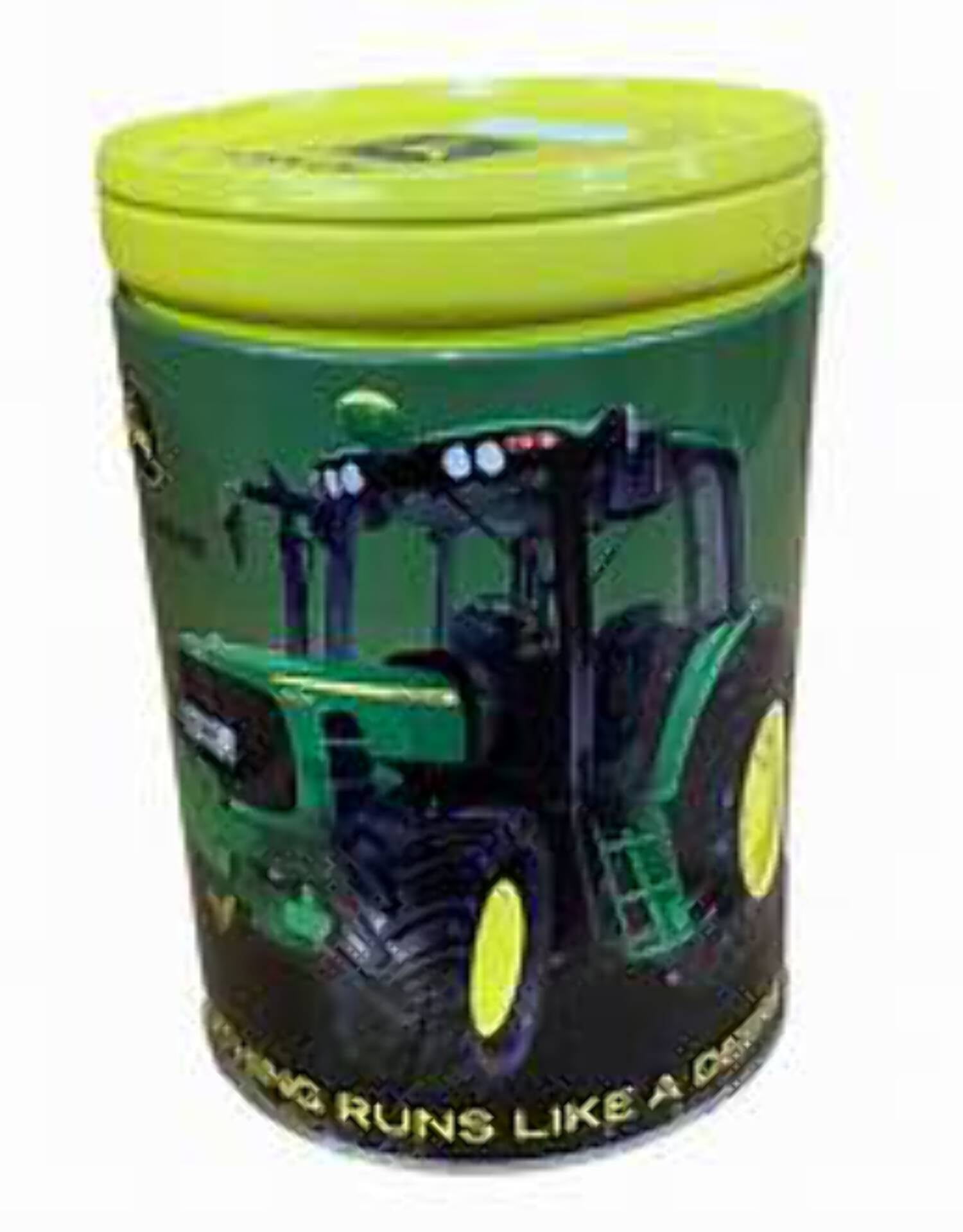 John Deere Steel Tractor Coin Bank for Kids, Rounded Collectible Tin ...