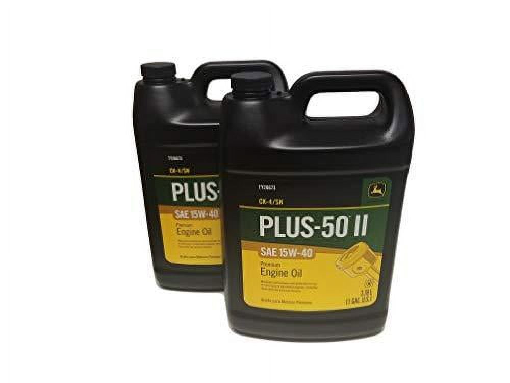 John Deere Original Equipment Heavy Duty Motor Engine Oil: Plus-50 II SAE 15W-40 (2 Gallons ...