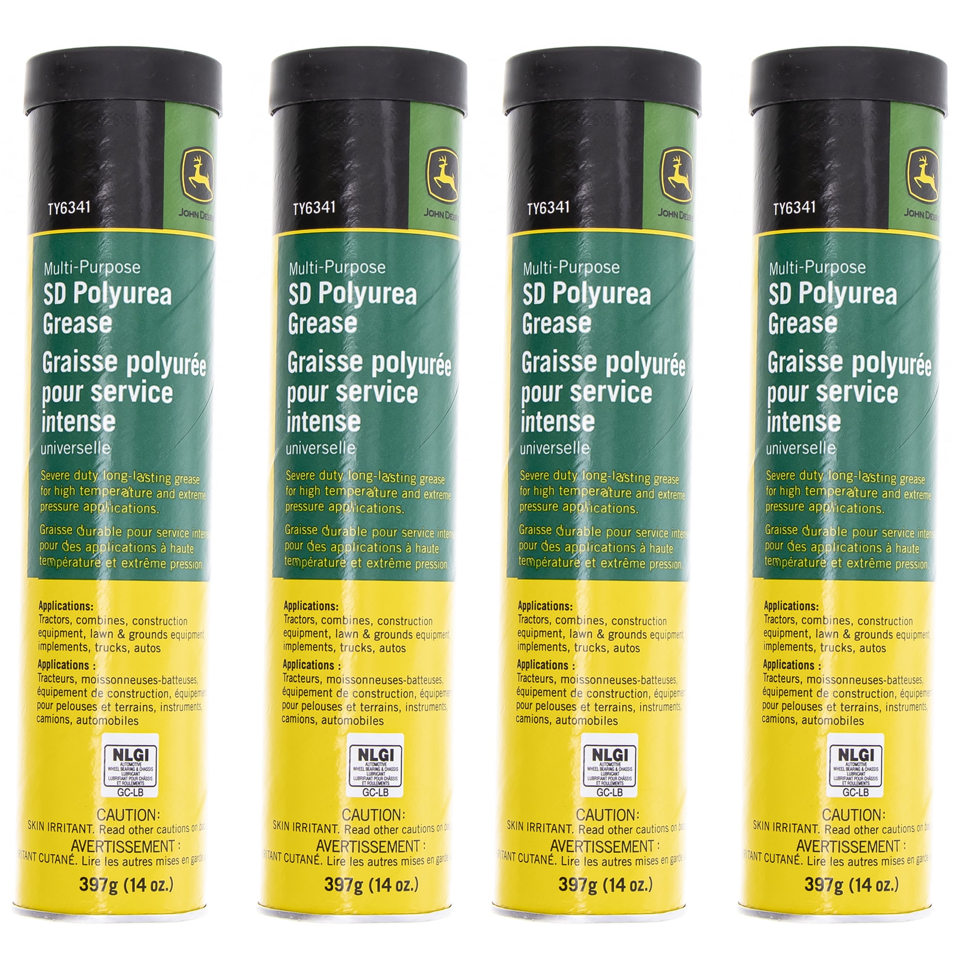John Deere TY6341 4-Pack Multi-Purpose SD Polyurea Grease 14oz ...