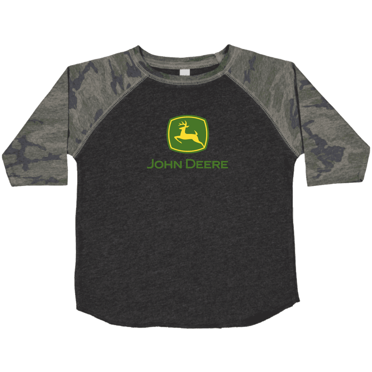John Deere Toddler Boy 3/4 Sleeve Raglan-Dark Heather-2T - Walmart.com