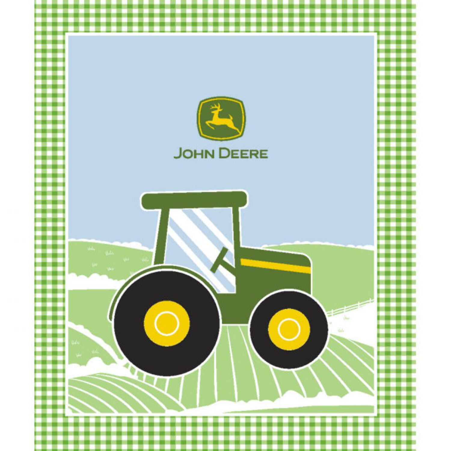 John Deere Tractor Cotton Fabric Panel - Walmart.com