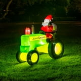 John Deere Tractor with Santa: LED Illuminated Inflatable Christmas ...