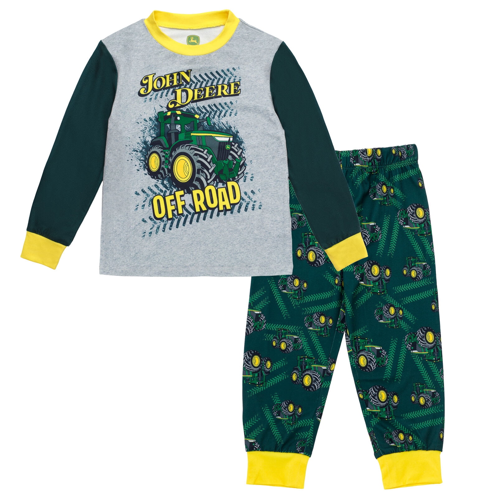 John Deere Tractor Raglan Pajama Shirt and Pajama Pants Sleep Set ...