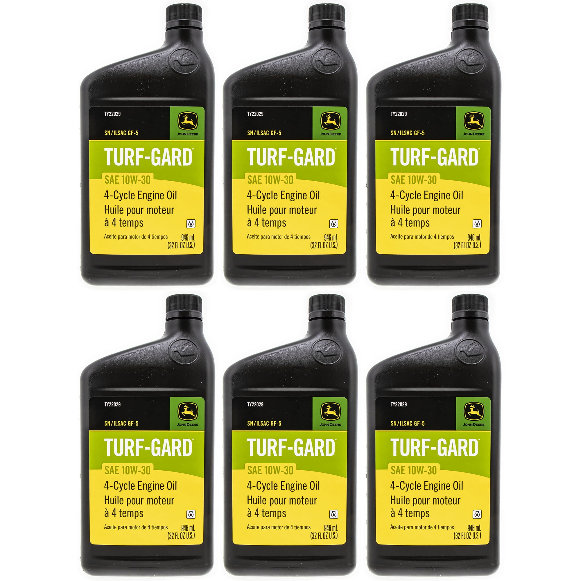 John Deere Turf-Gard SAE 10W-30 4-Cycle Engine Oil TY22029 1 Quart ...