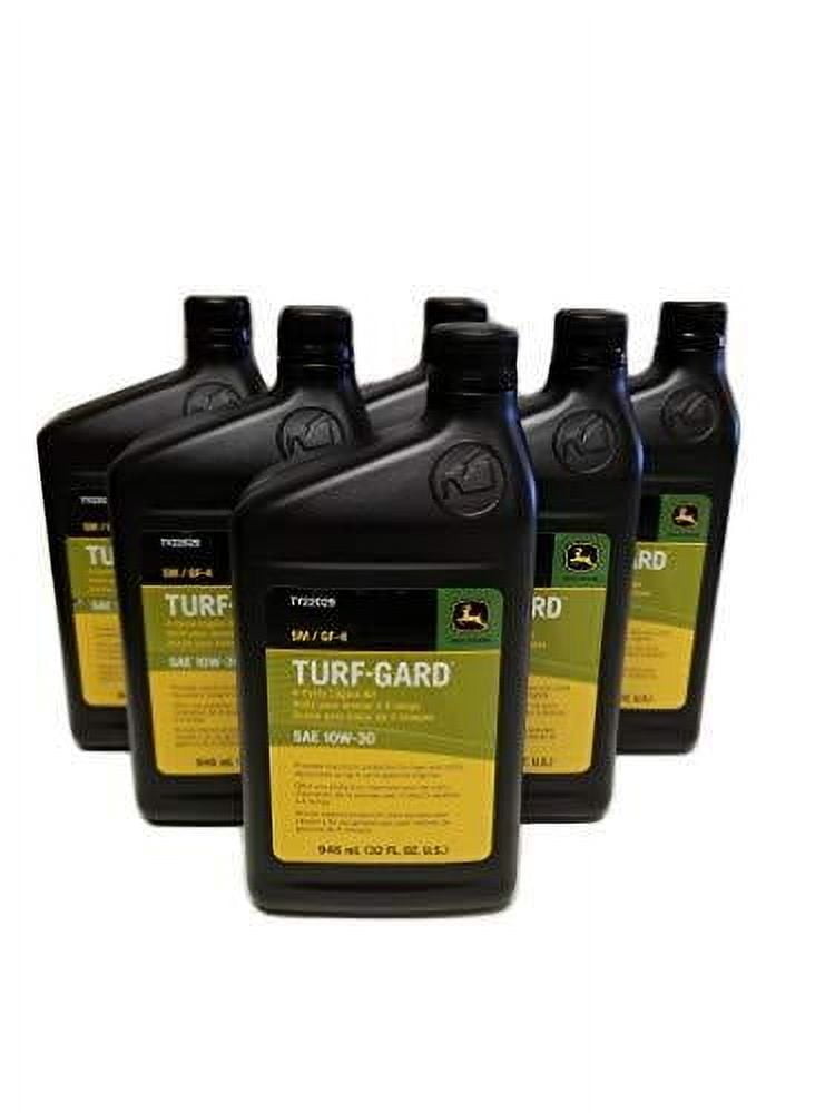 John Deere Turf-Gard SAE 10W-30 Motor Oil for Lawn Tractor Engine, 4 ...