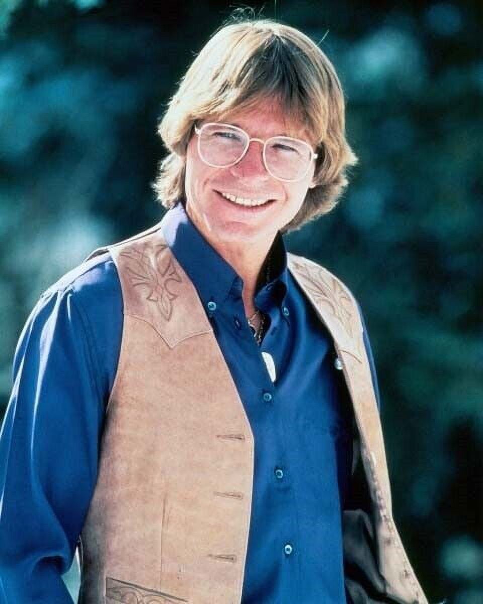 John Denver wears western style waistcoat smiling portrait 4x6 photo ...