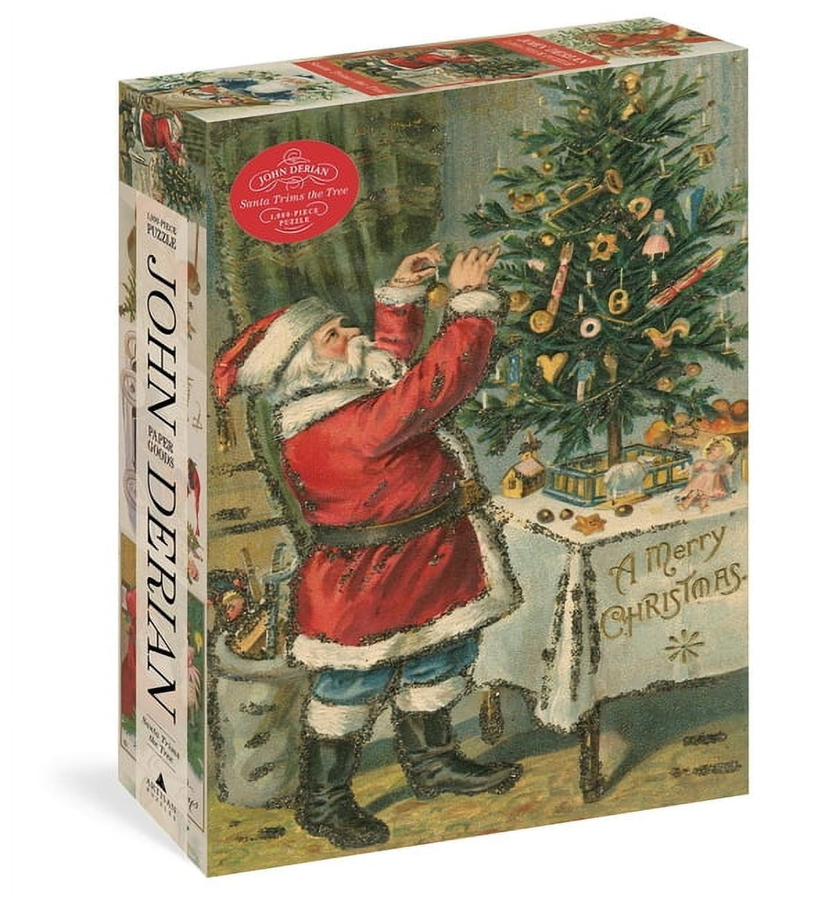 John Derian Paper Goods: Santa Trims the Tree 1,000-Piece Puzzle (Other ...