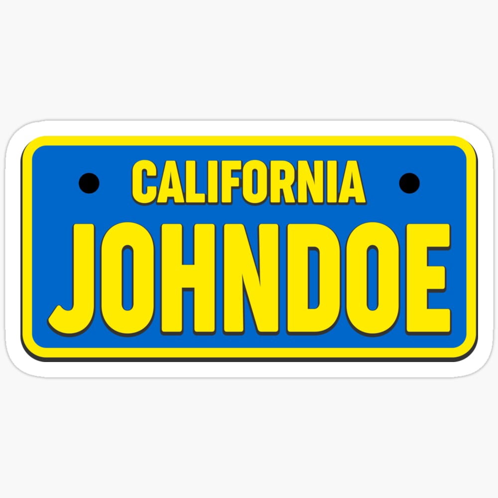 John Doe Milkman License Sticker Phone Decal Water Bottle Stickers Car ...
