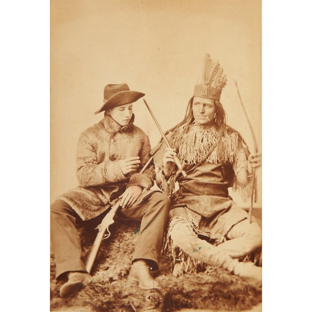 John Durfey Frontiersman And Indian Fighter Seated On A Buffalo Hide ...