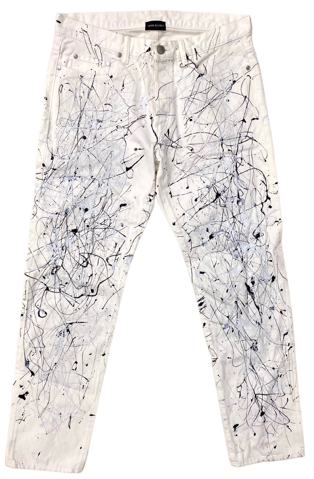 John Elliott Men's The Daze 2 Paint Splatter Japanese Made Straight ...
