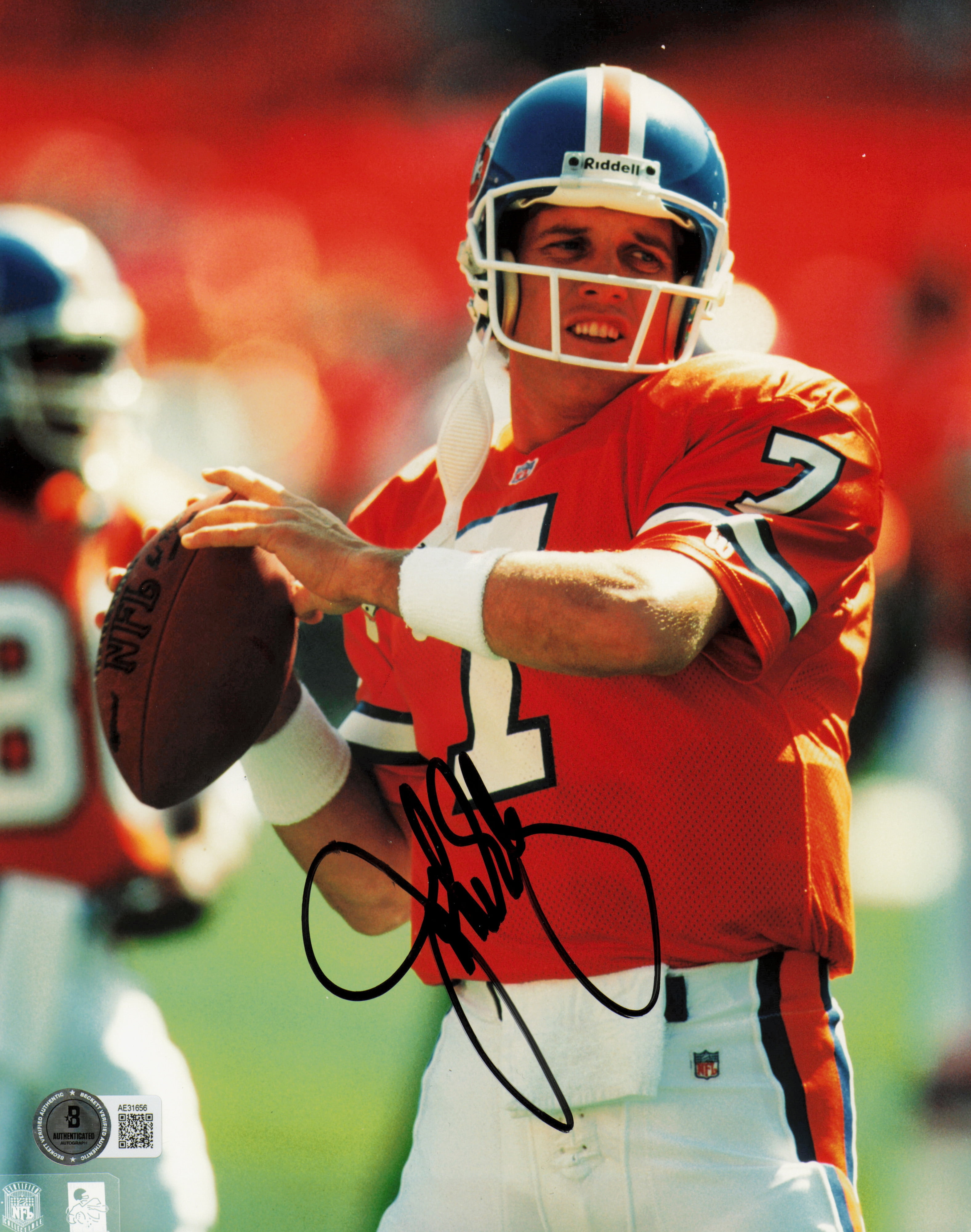 John Elway Autographed 8x10 Photo Denver Broncos Beckett BAS QR # ...
