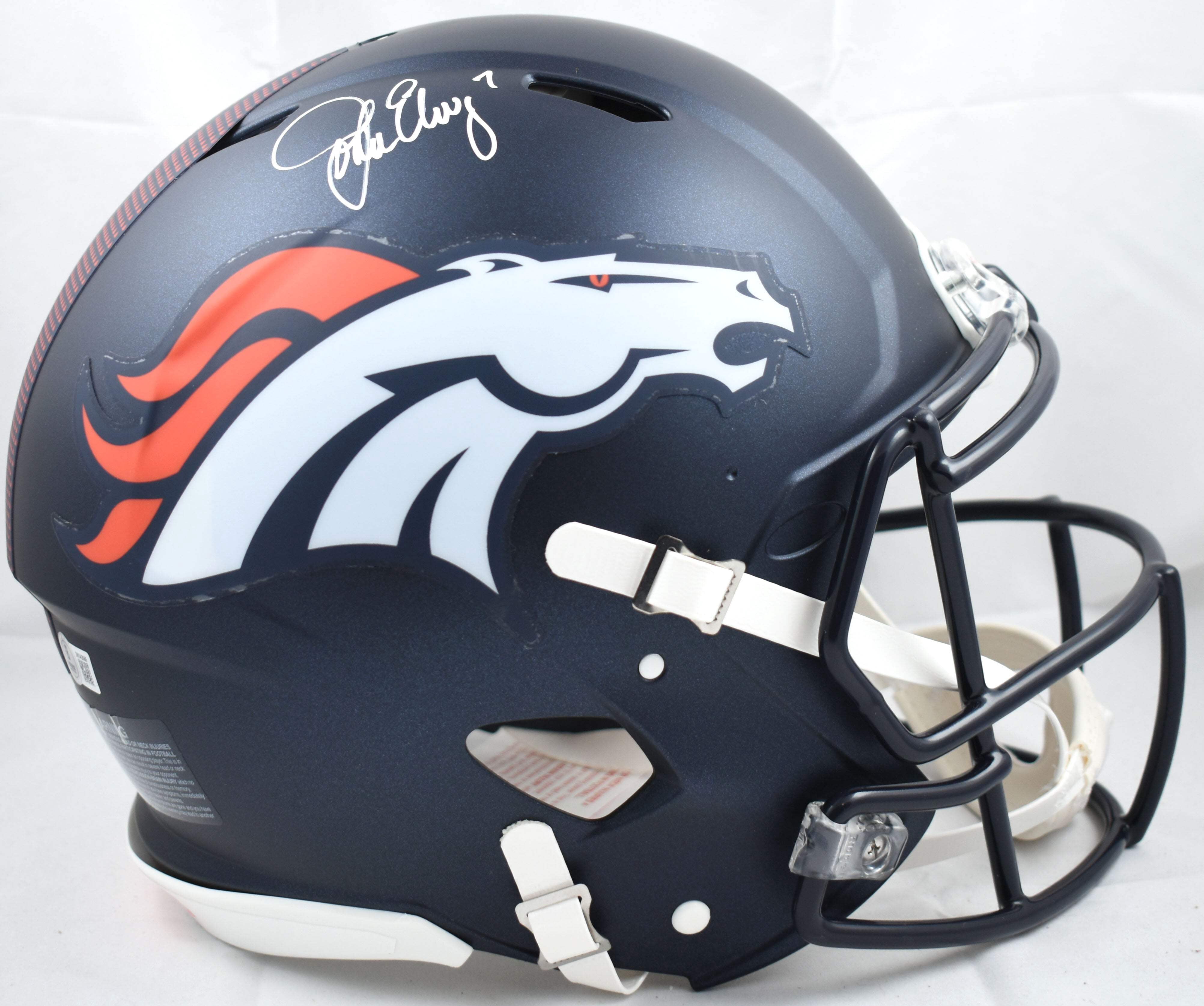 John Elway Autographed Broncos F/S 2024 Speed Authentic Helmet ...