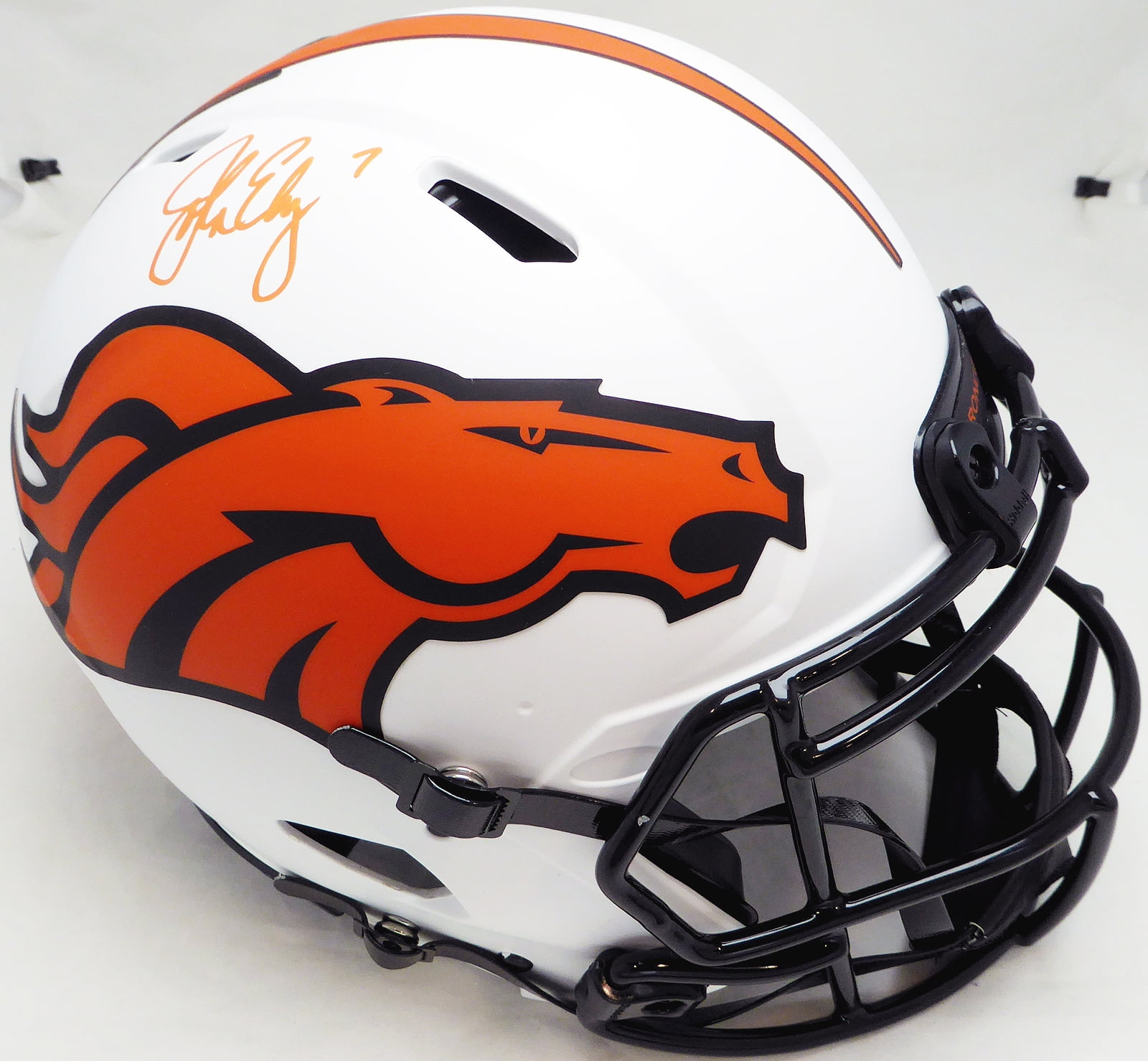 John Elway Autographed Denver Broncos Lunar Eclipse White Full Size ...