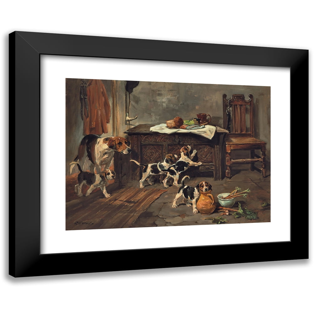 John Emms 18x14 Black Modern Framed Museum Art Print Titled - Hounds ...