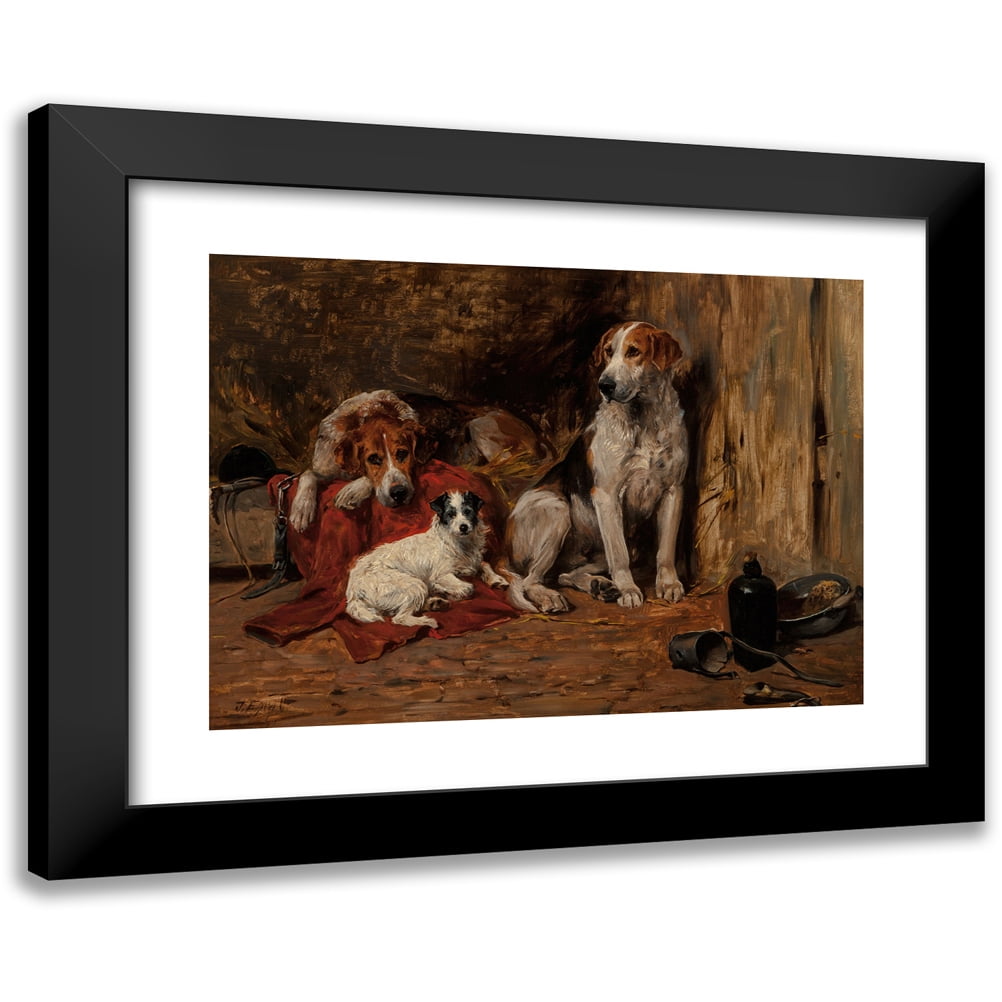 John Emms 24x18 Black Modern Framed Museum Art Print Titled - Hounds ...