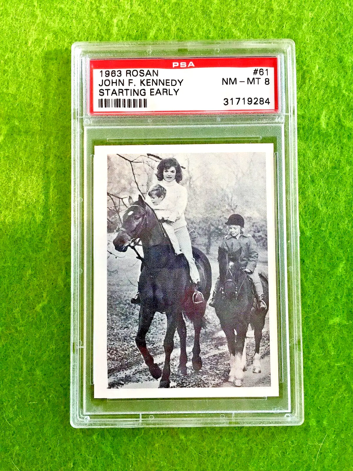 John F Kennedy 1963 ROSAN CARD JFK PSA 8 JOHN F KENNEDY JACQUELINE ...
