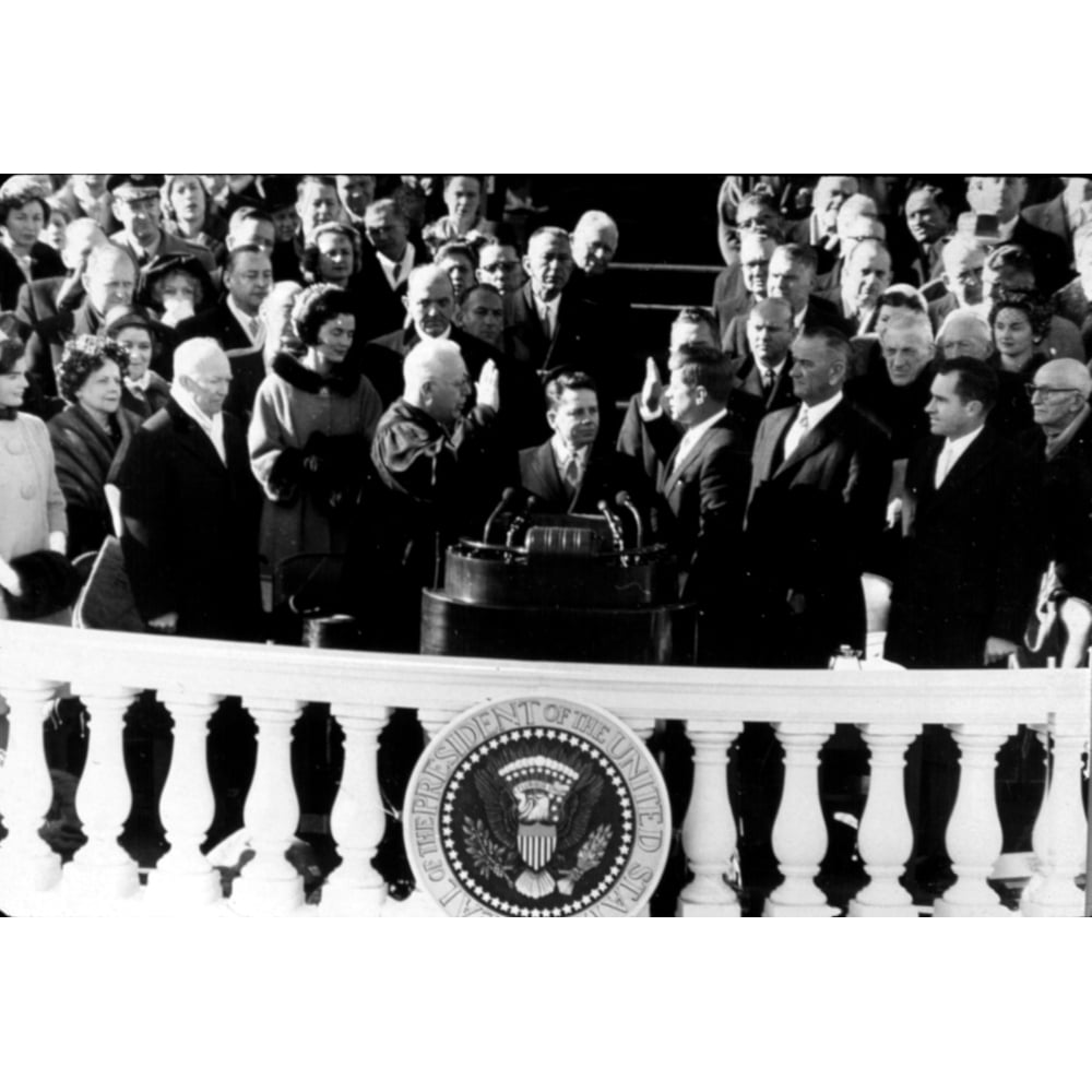 John F. Kennedy Being Sworn In As President History (36 x 24) - Walmart.com
