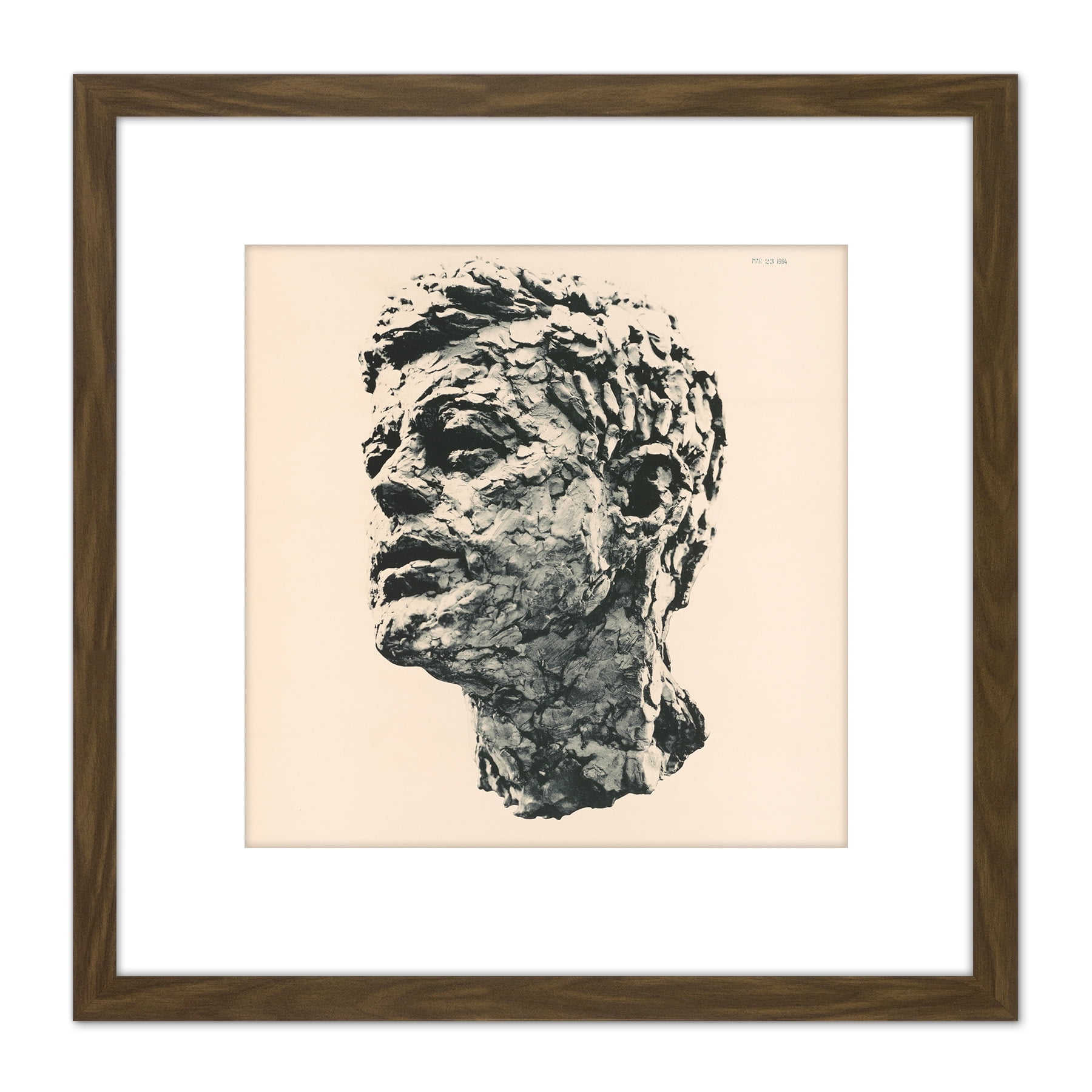John F Kennedy Head Sculpture Usa President 8X8 Inch Square Wooden ...
