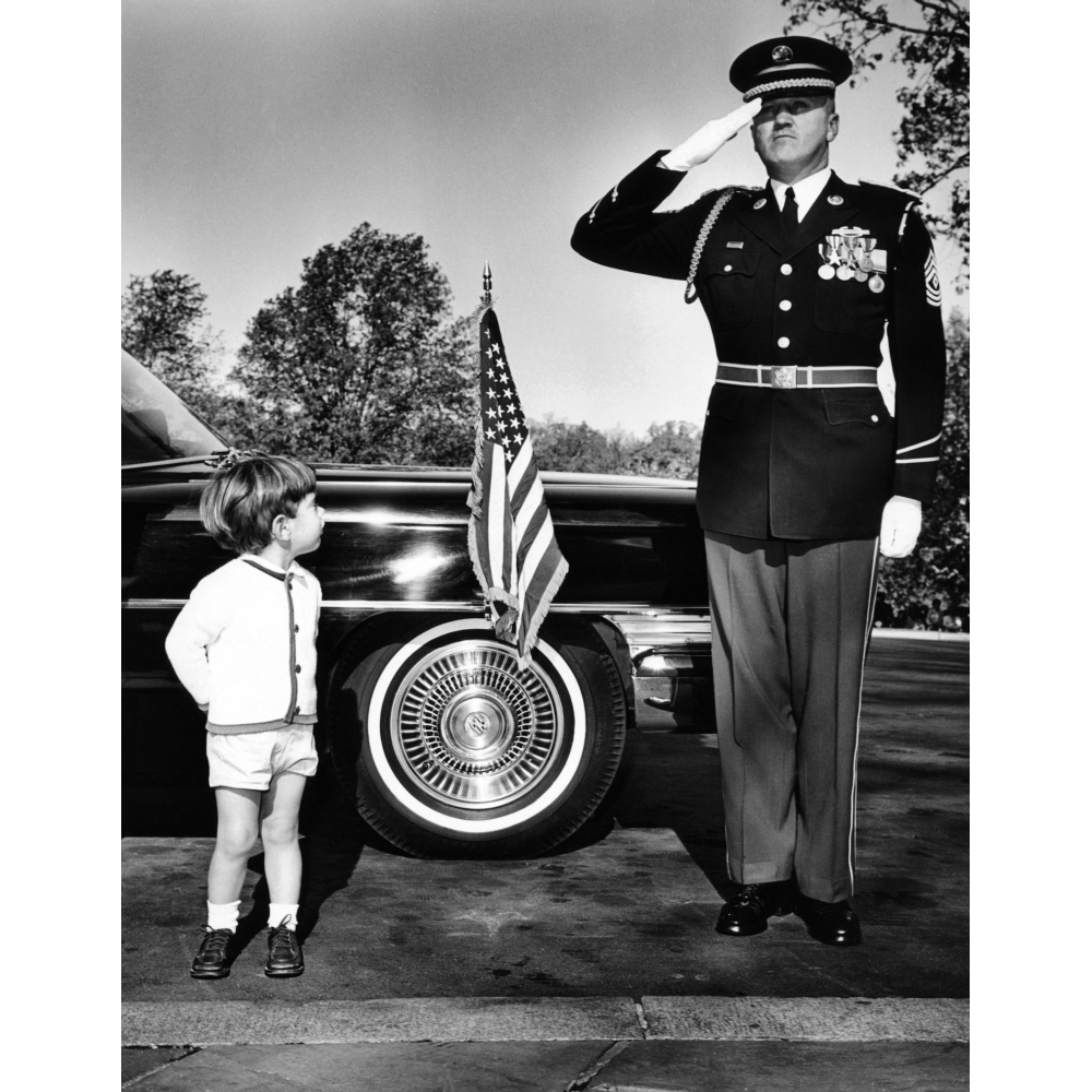 John F. Kennedy Jr. Look Up At Sgt. Eldon J. Johnston History (24 x 36 ...