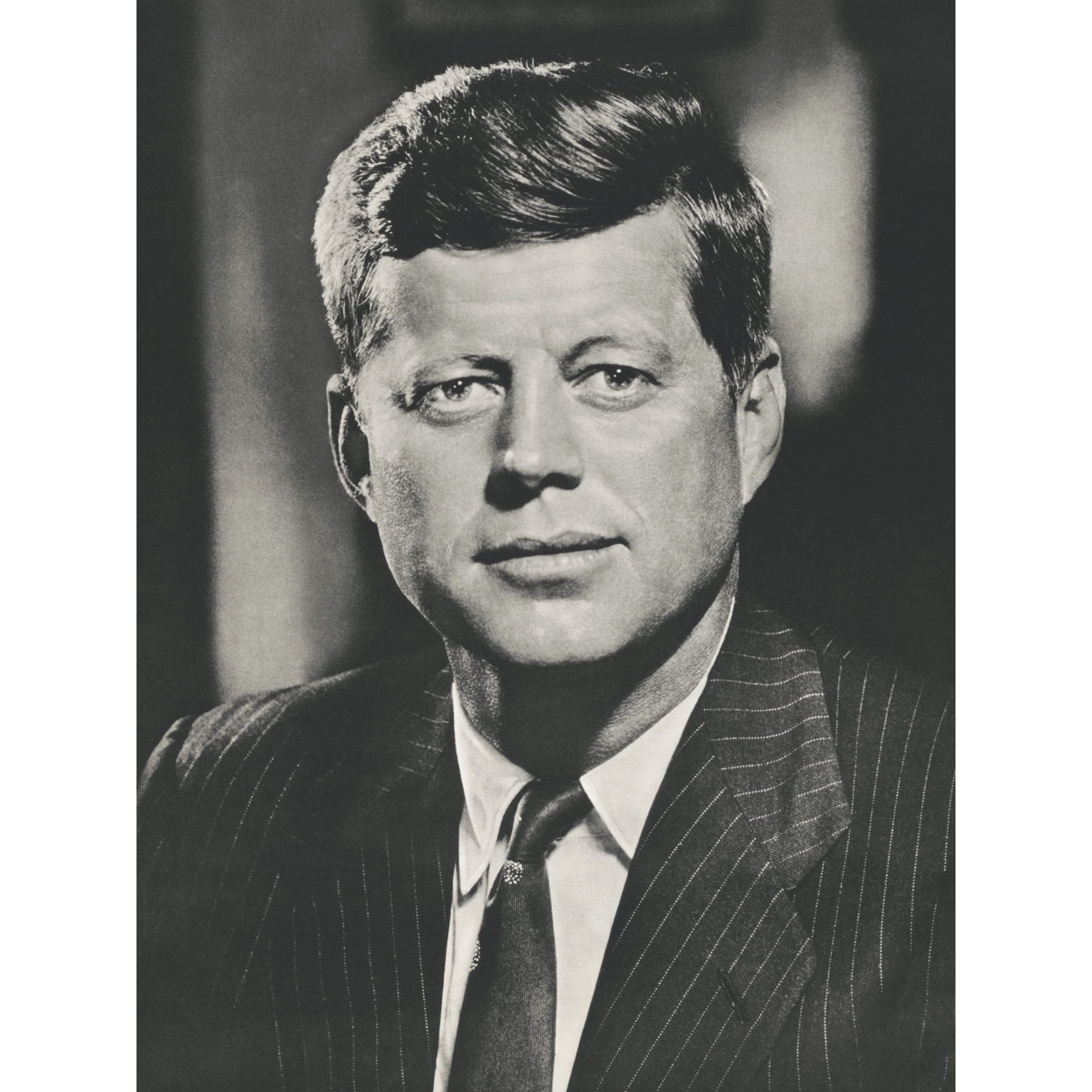 John F Kennedy Portrait President Usa Bw Photo Extra Large XL Wall Art ...