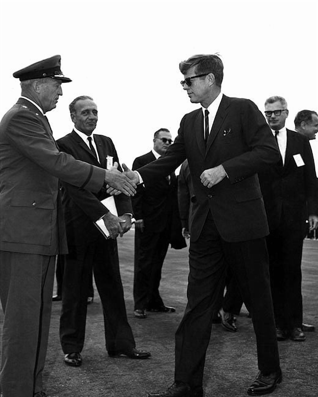 John F. Kennedy and General L. Davis - 24x36 Inch Glossy Laminated ...