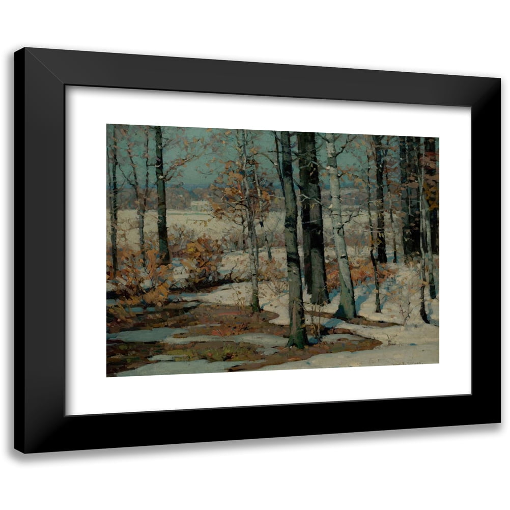 John Fabian Carlson 14x12 Black Modern Framed Museum Art Print Titled - At the Forest's Edge ...