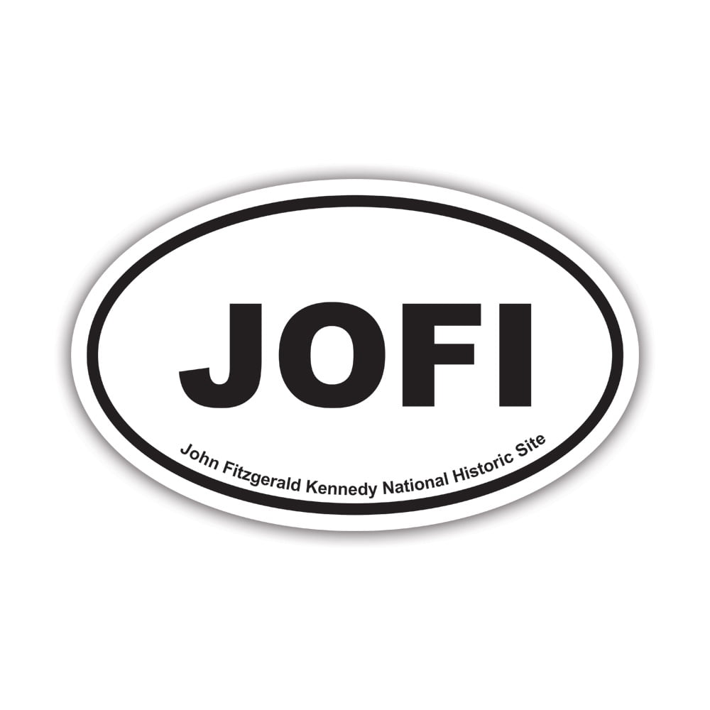 John Fitzgerald Kennedy National Historic Site JOFI Oval Sticker Decal - Self Adhesive Vinyl ...