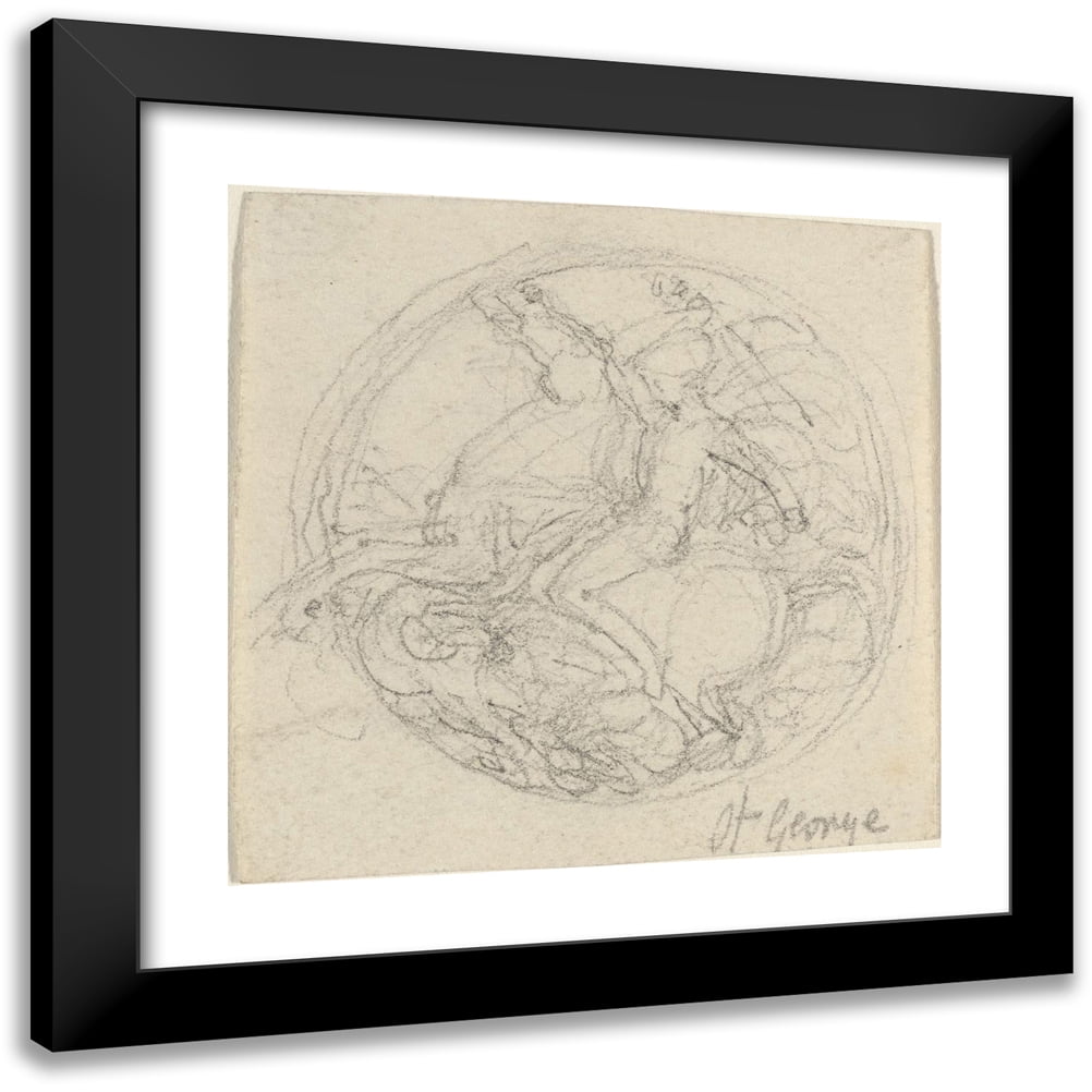 John Flaxman 12x12 Black Modern Framed Museum Art Print Titled - Design ...