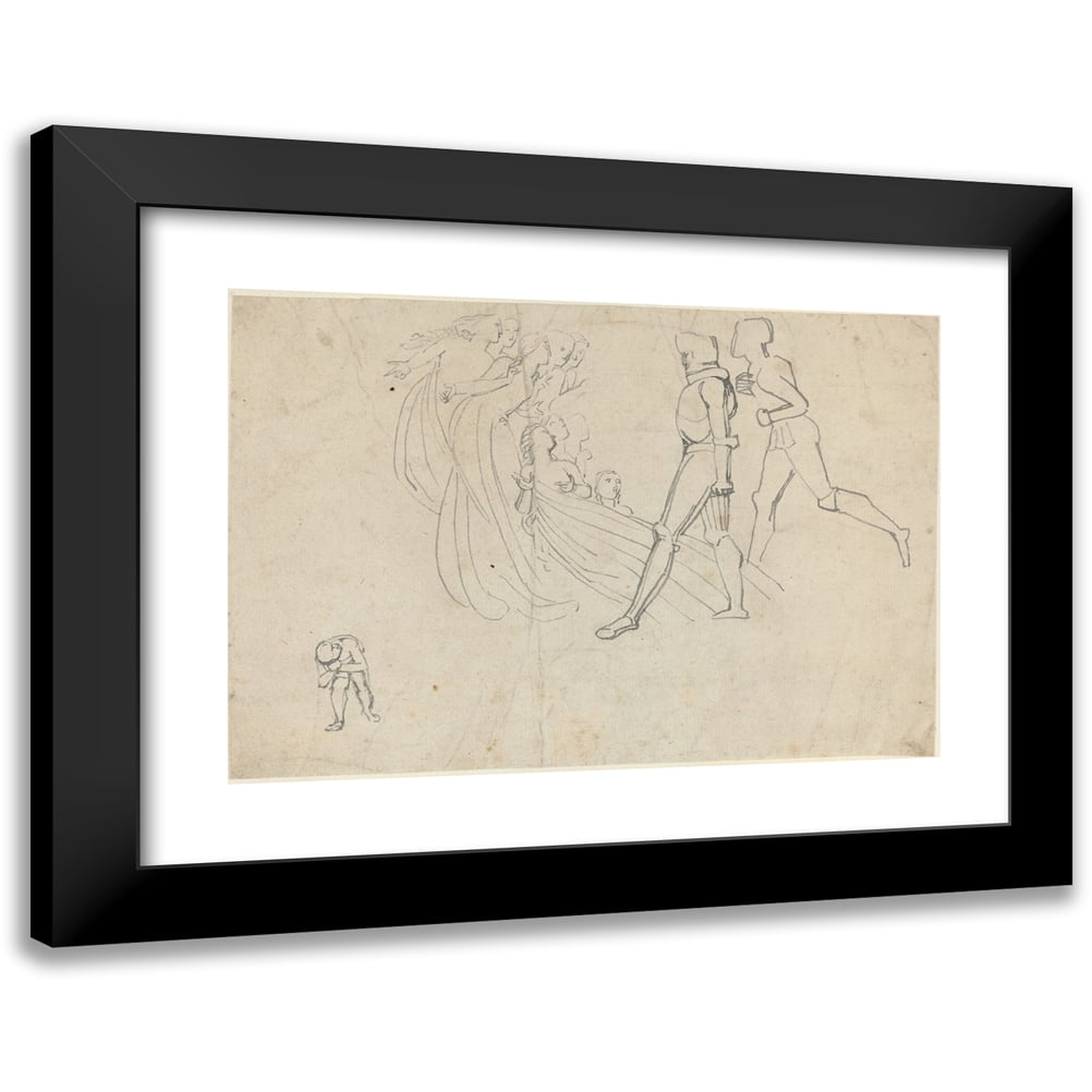 John Flaxman 14x11 Black Modern Framed Museum Art Print Titled - Study ...